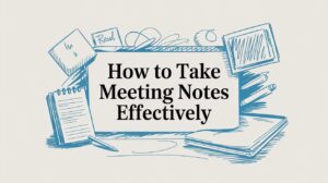 How to Take Good Notes in a Meeting