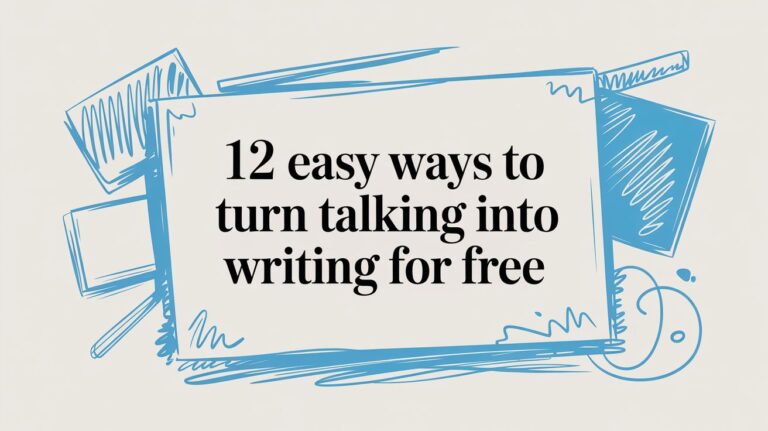 말하는 내용을 글로 바꾸는 12가지 쉬운 방법 (무료)
